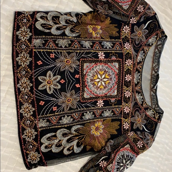Zara | Tops | Zara Woman Unique Top With Beautiful Details | Poshmark